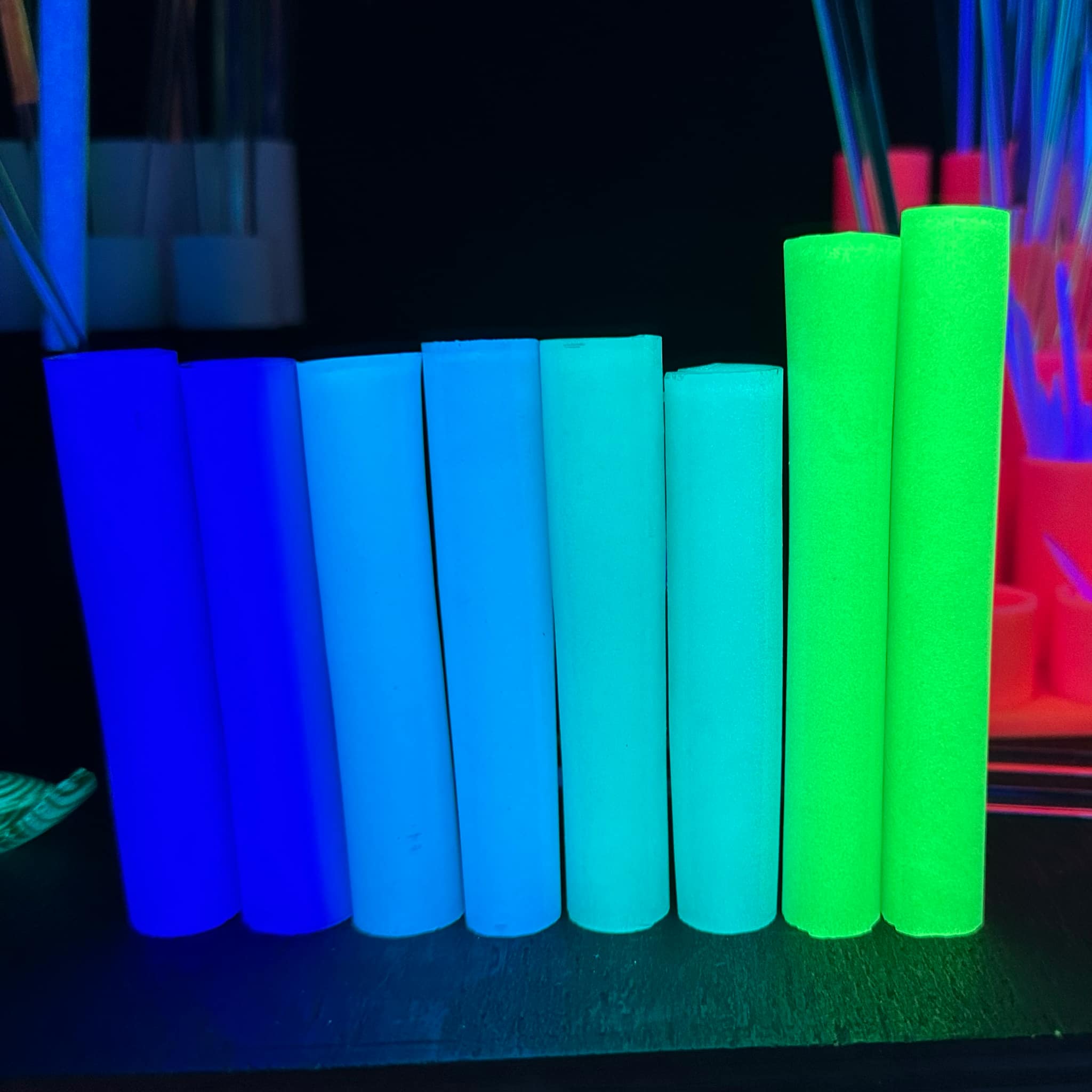 Glow-In-The-Dark Borosilicate Rods (Made to Order) Est. Wait is 1-2 ...